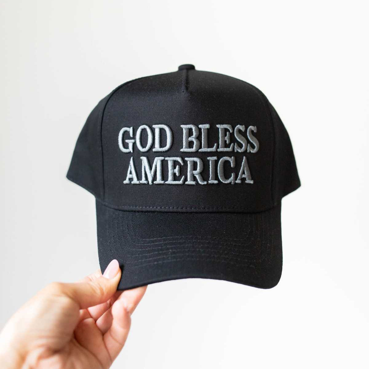 God Bless America Unisex Trucker Hat - Black & Dark Gray – Conviction Co
