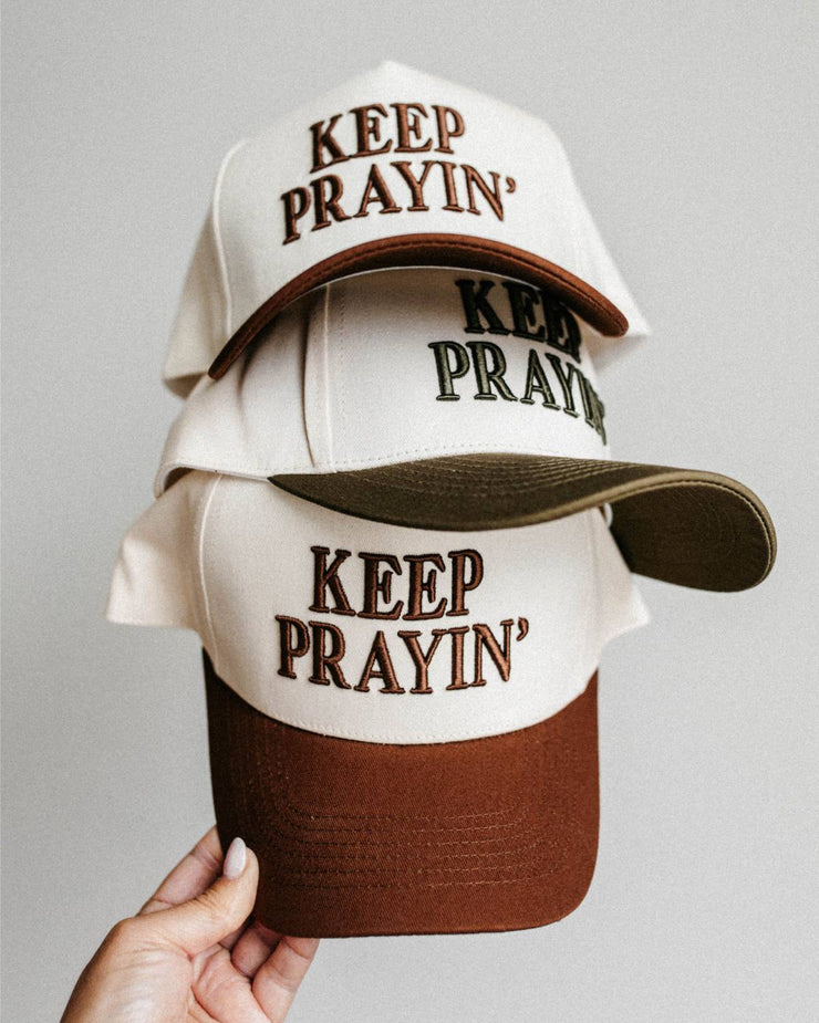 Keep Prayin' Christian Trucker Hat – Conviction Co