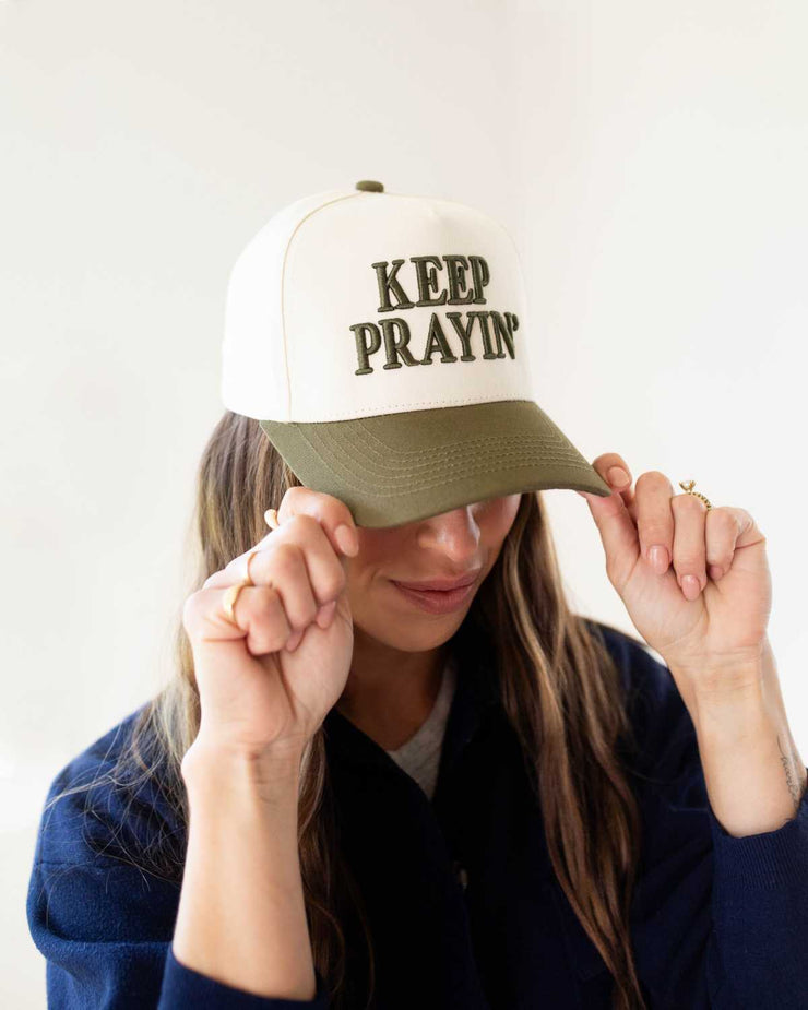 Keep Prayin' Christian Trucker Hat – Conviction Co