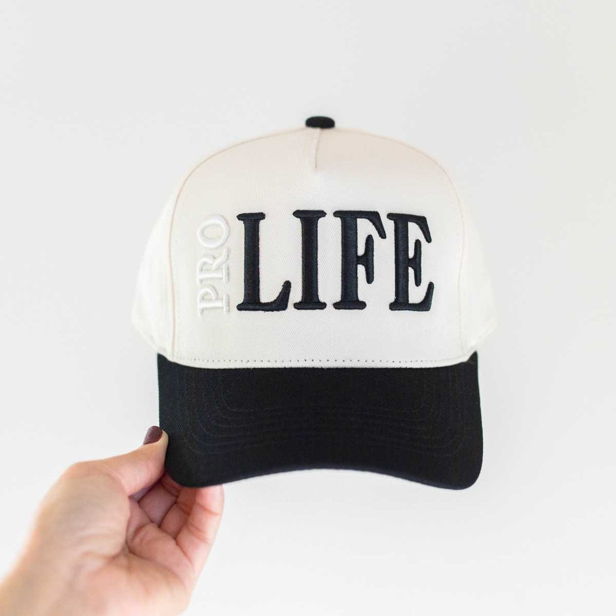 Pro-Life Unisex Trucker Hat - Black & Off-White – Conviction Co